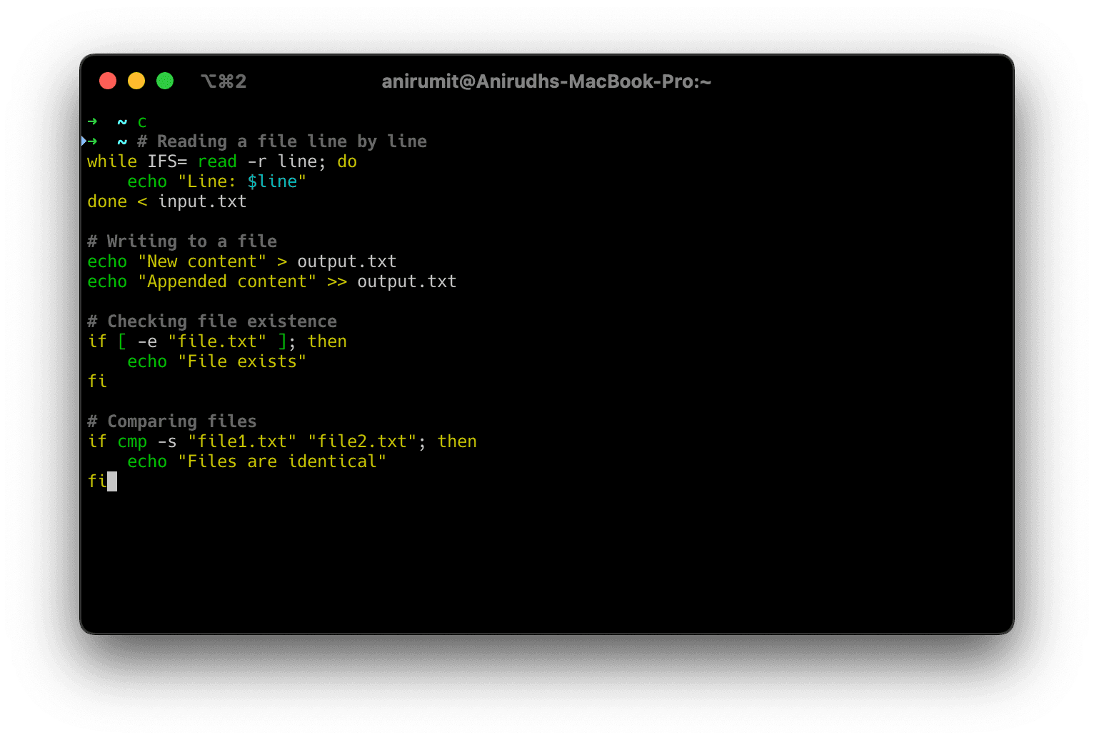The Ultimate Bash Shell Scripting Cheat Sheet